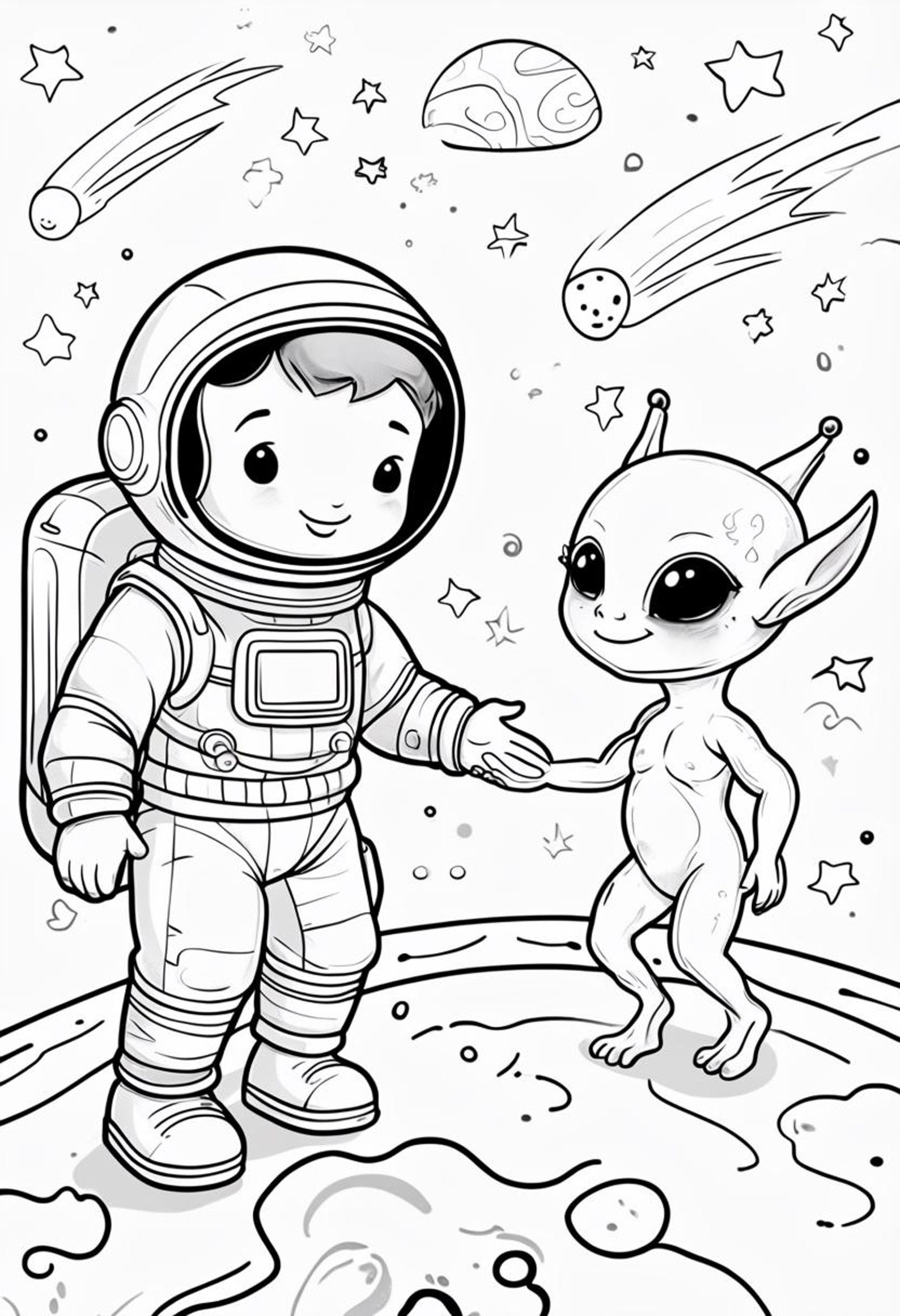 Space Colouring Book - Etsy