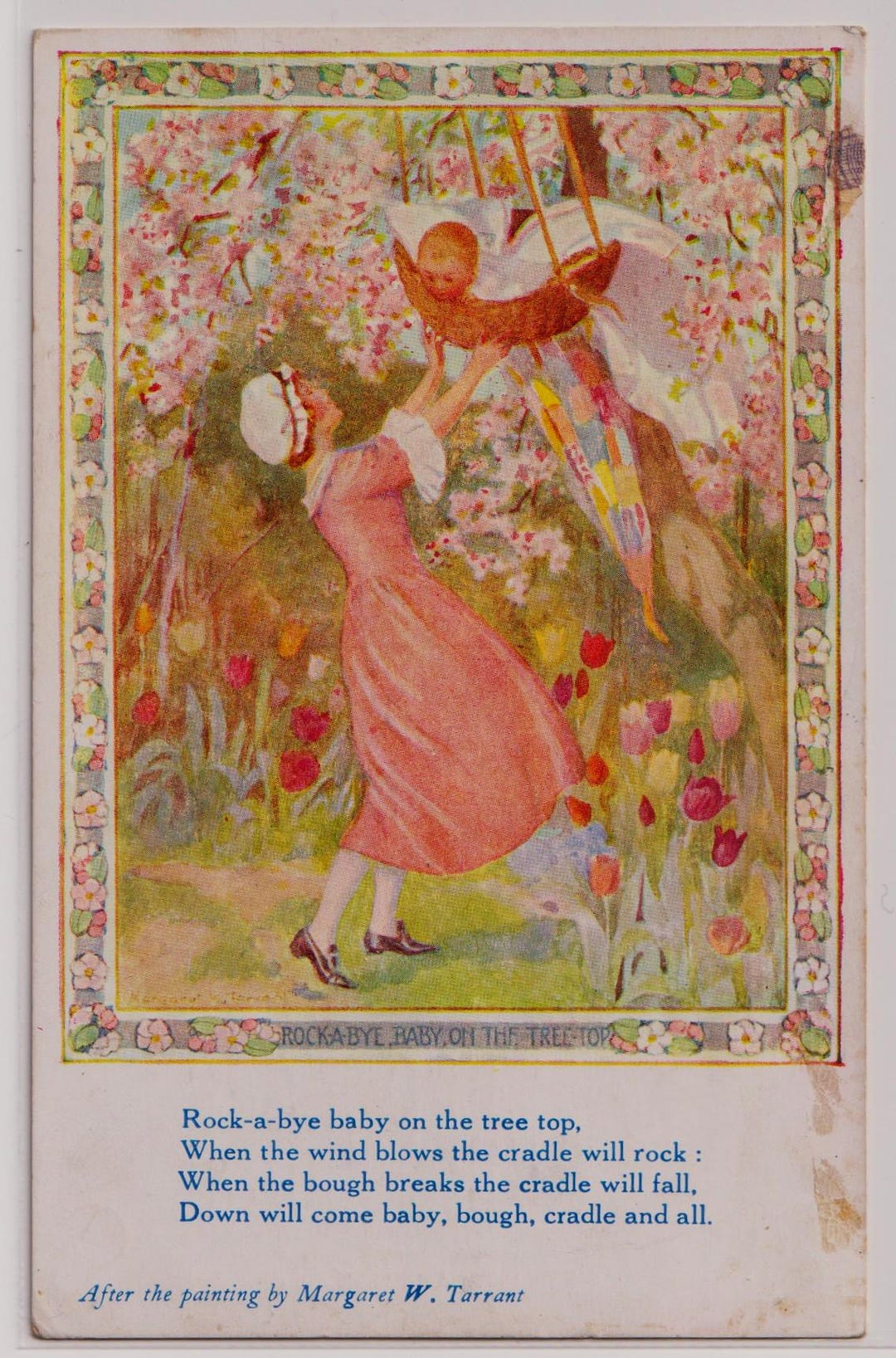 Vintage Artist Postcard, Rcok a Bye Baby by Margaret Tarrant, Medici ...
