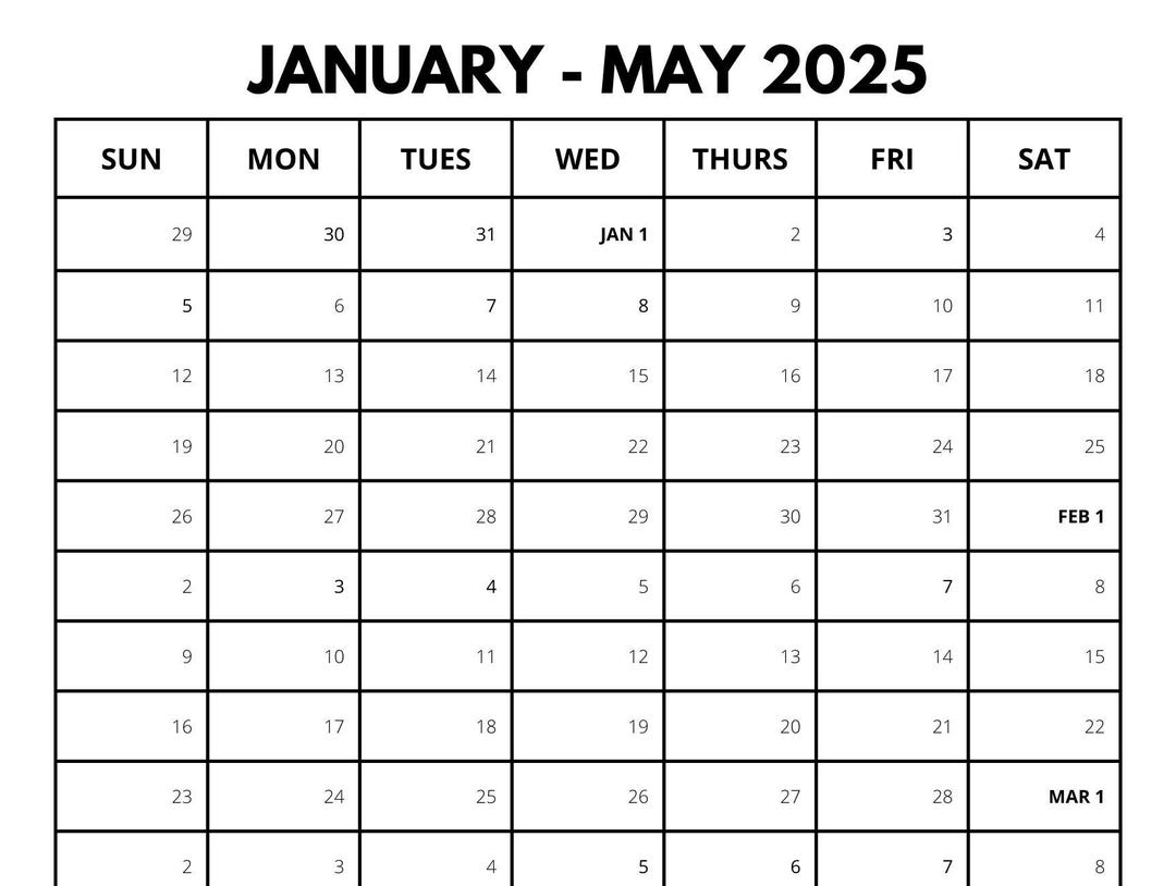 2025 Calendar, Planner, and Habit Tracker - Etsy