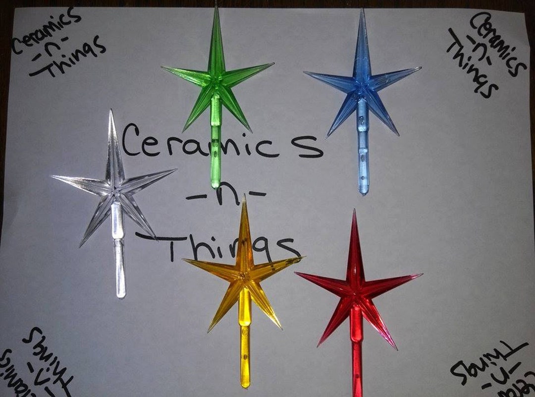 Large Modern Star Size Stars Assorted Colors for Ceramic Christmas ...