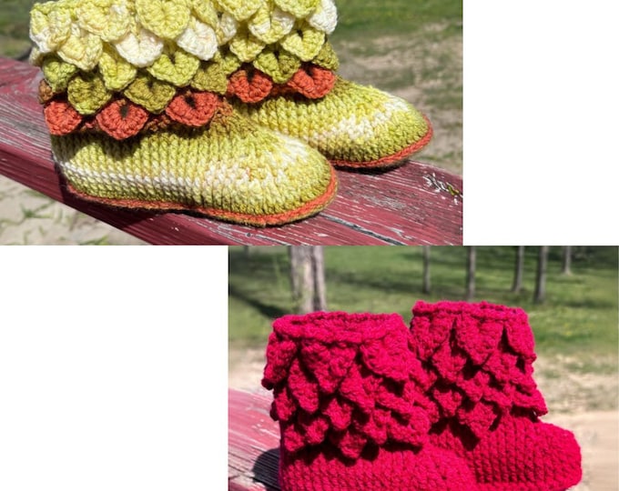Crocodile Stitch Boots adult Sizes Crochet Pattern PDF Permission to ...