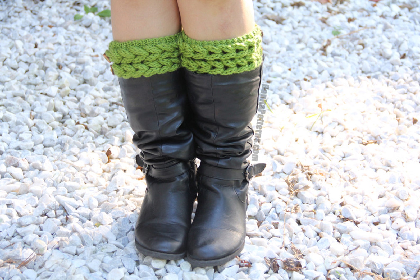 CROCHET PATTERN: Knit-look Braid Stitch Boot Toppers - Etsy