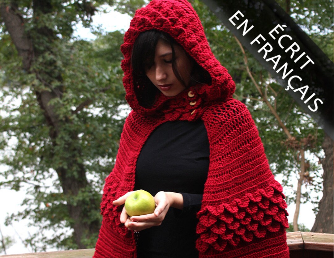 CROCHET PATTERN: Cape à Capuche Au Point Crocodile - Permission to Sell ...
