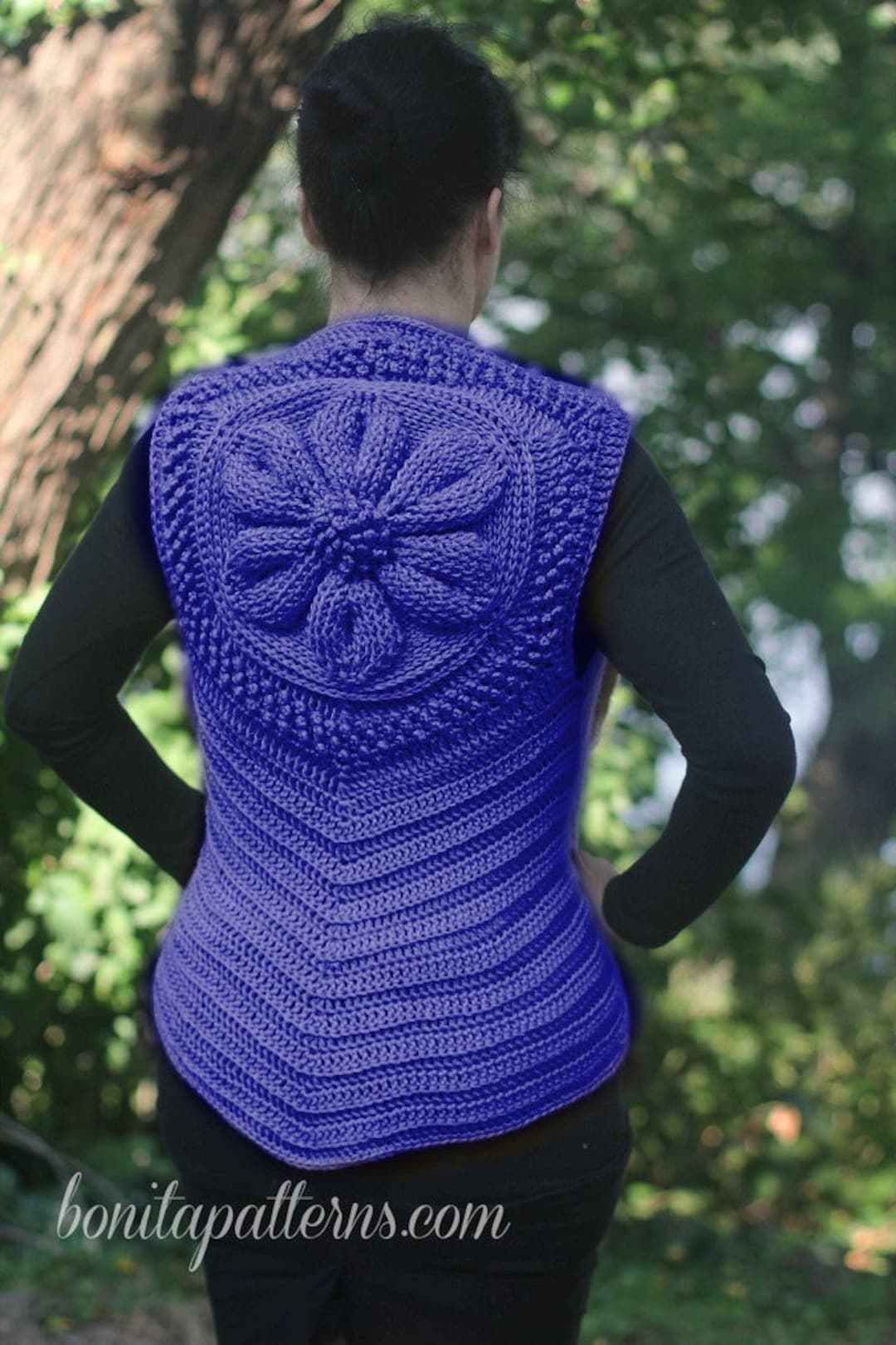 Crochet Pattern: Embossed Daisy Vest - Etsy