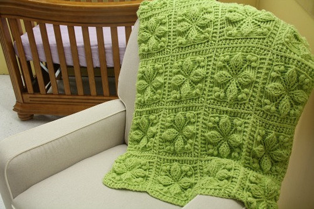 CROCHET PATTERN - NEW Embossed Crochet Technique - Embossed Garden Baby ...