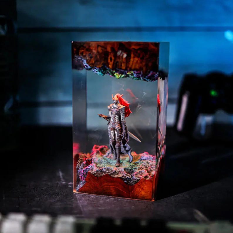 Solo Leveling Blood-red Commander Igris Resin Lamp LED Night Light ...