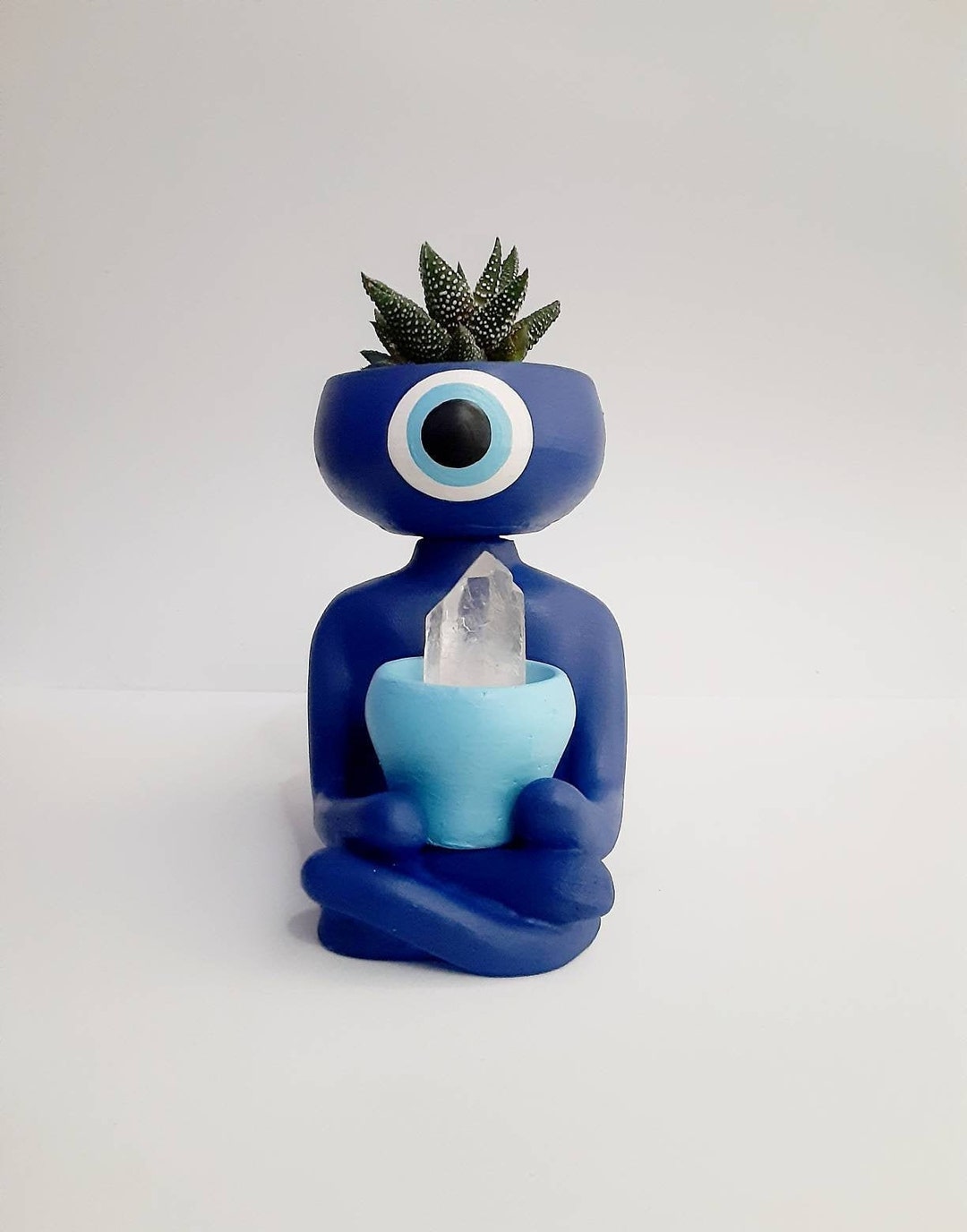 Evil Eye Planter / Evil Eye / Meditating Planter / Yogi Planter ...