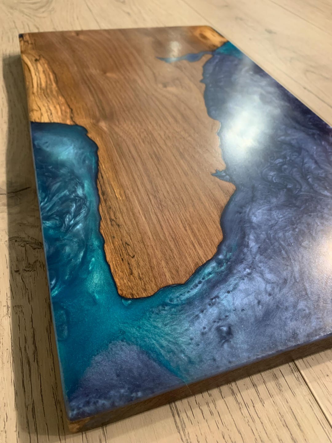 Custom Lake and River Decor, Personalized Walnut Cutting Board, Custom ...