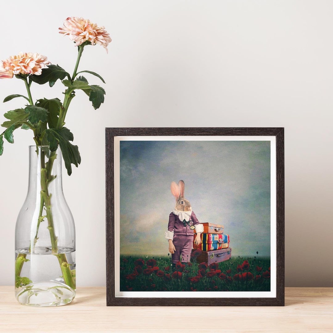 Surreal Art Prints- Fantasy Art-digital Collage-rabbit Storytelling - Etsy