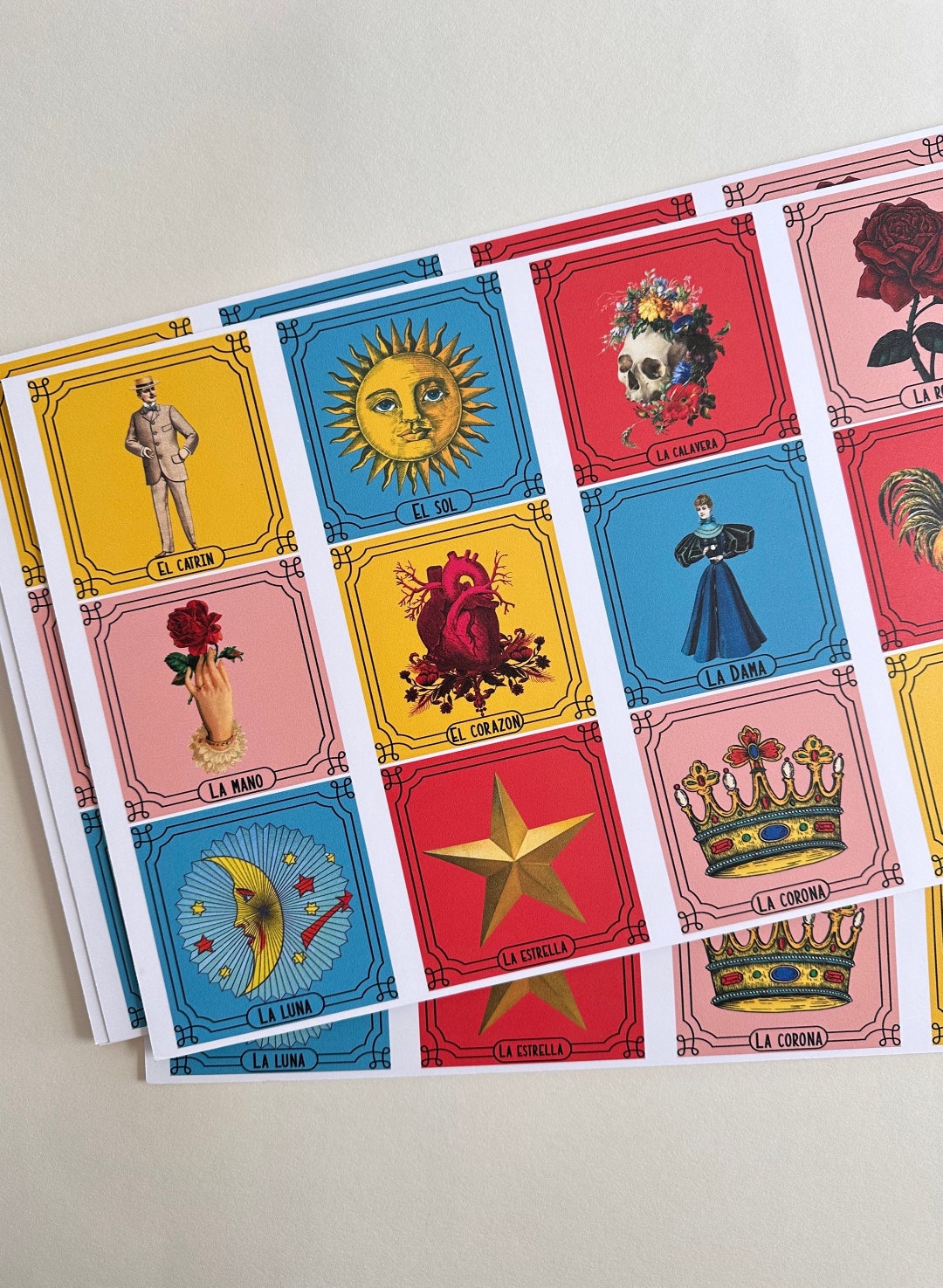 Lotería Mexicana, Mexican Bingo, Paper Placemats, Hostess Gift, Table ...