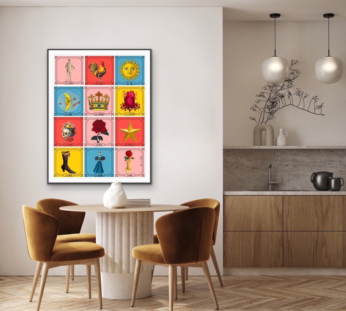 Loteria, Digital Art, Wall Decorations, Mexican Culture, Mexican Bingo ...