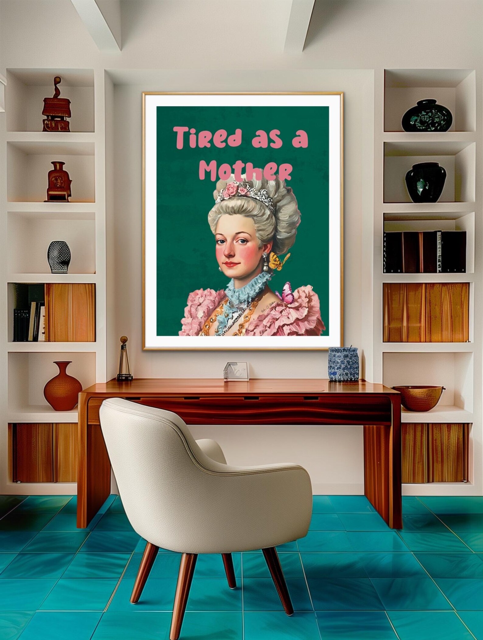 Tired as a Mother,art Print,mother’s Day Gift, Rococo, Mary Antoinette ...