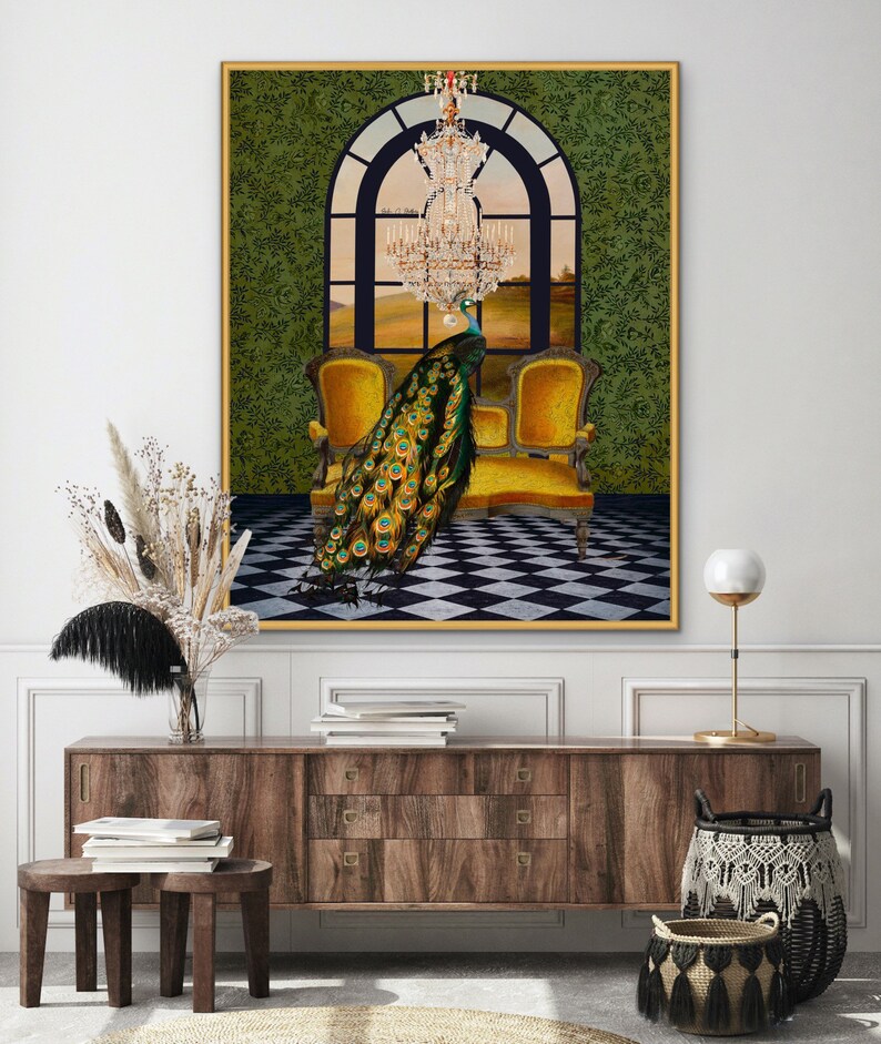 Peacock Extravagant, Birds, Animal Portrait, Giclee, Wall Decorations ...