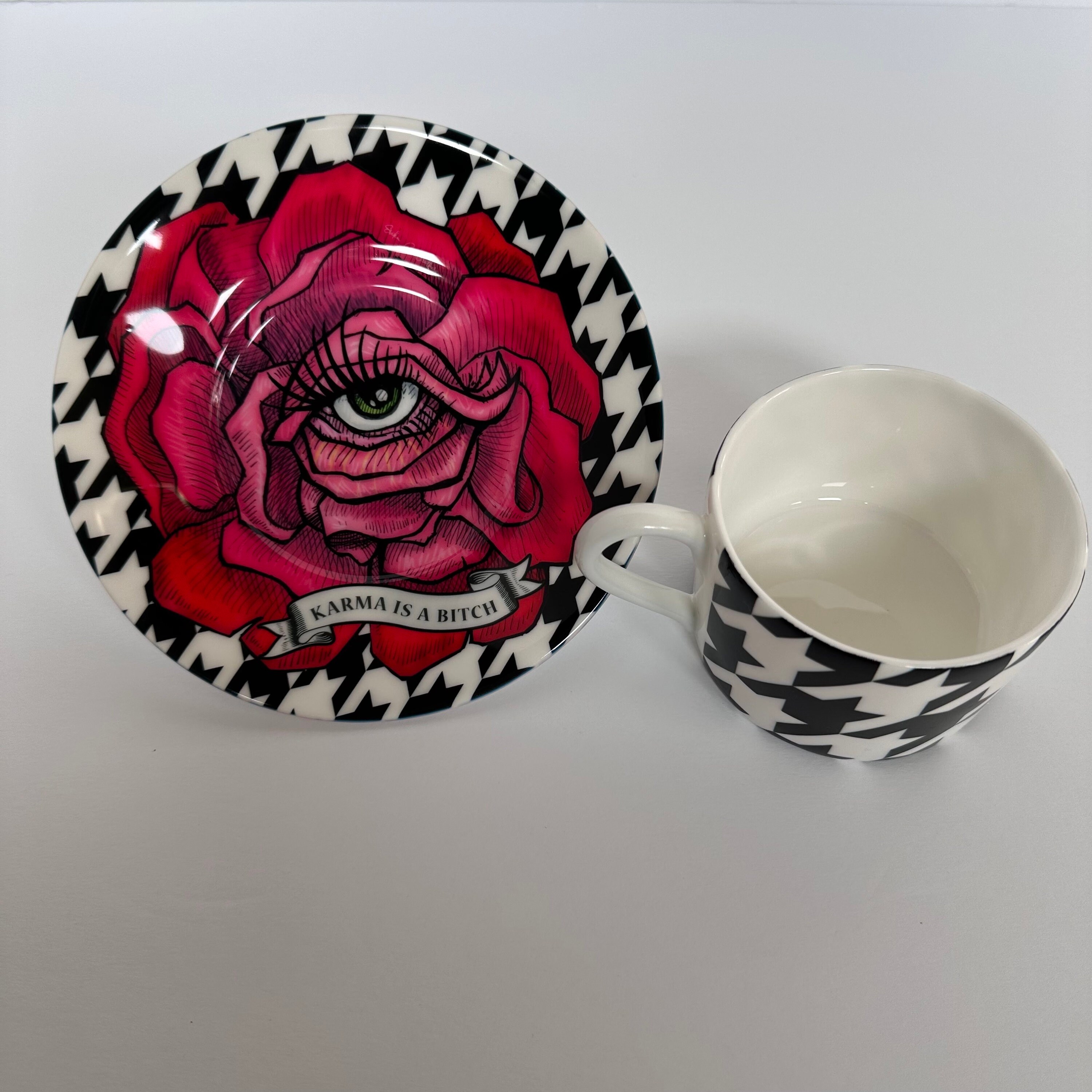 TEACUPS AND SAUCERS, Coffee Cup, Tea Cup, Karma, Teatime, Evil Eye - Etsy