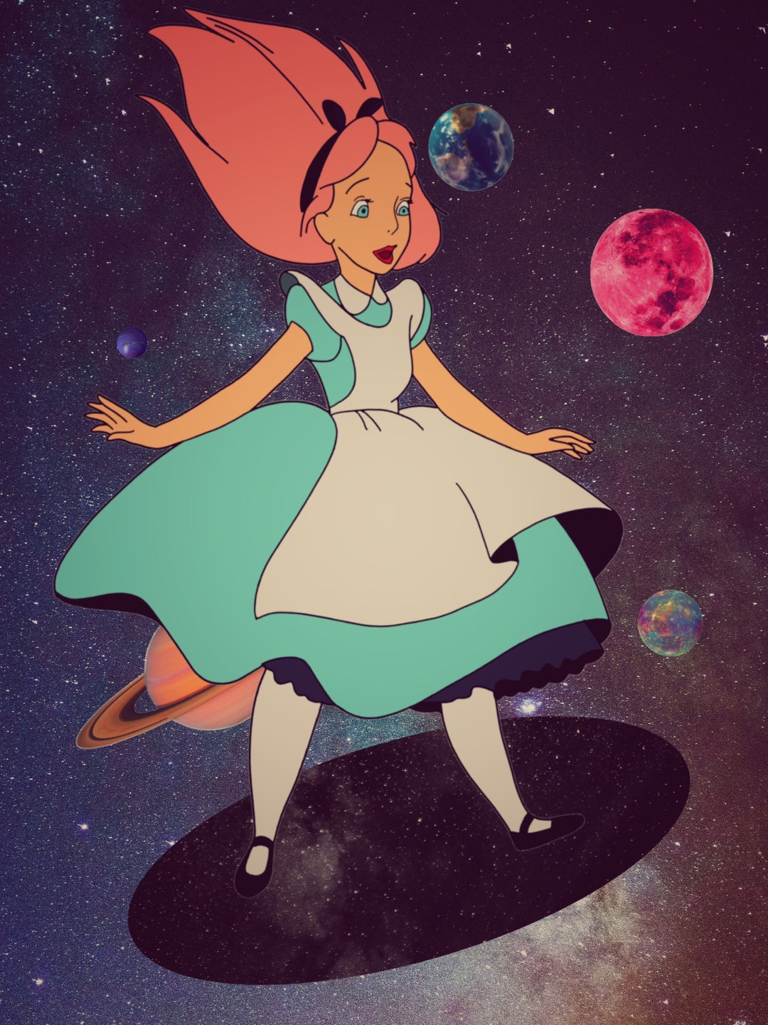 Alice and the Black Hole Digital Art - Etsy