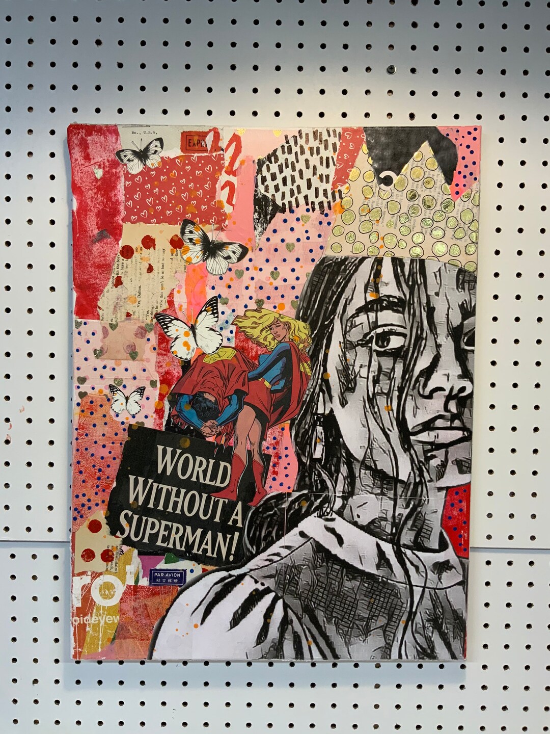 World Without Superman Mixed Media Collage - Etsy