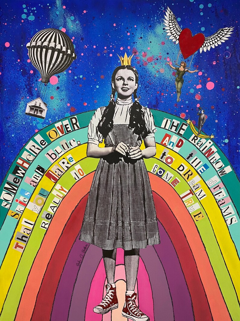 Art Print Somewhere Over the Rainbow Digital Art Wizard of | Etsy