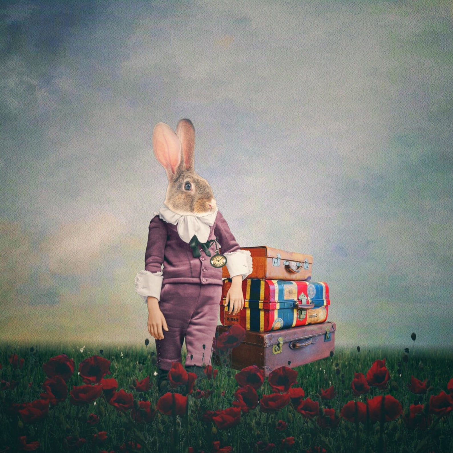 Surreal Art Prints Fantasy Art-digital Collage-rabbit - Etsy