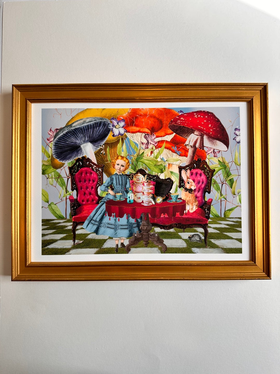 Little Alice, Alice in Wonderland, Golden Frame - Etsy