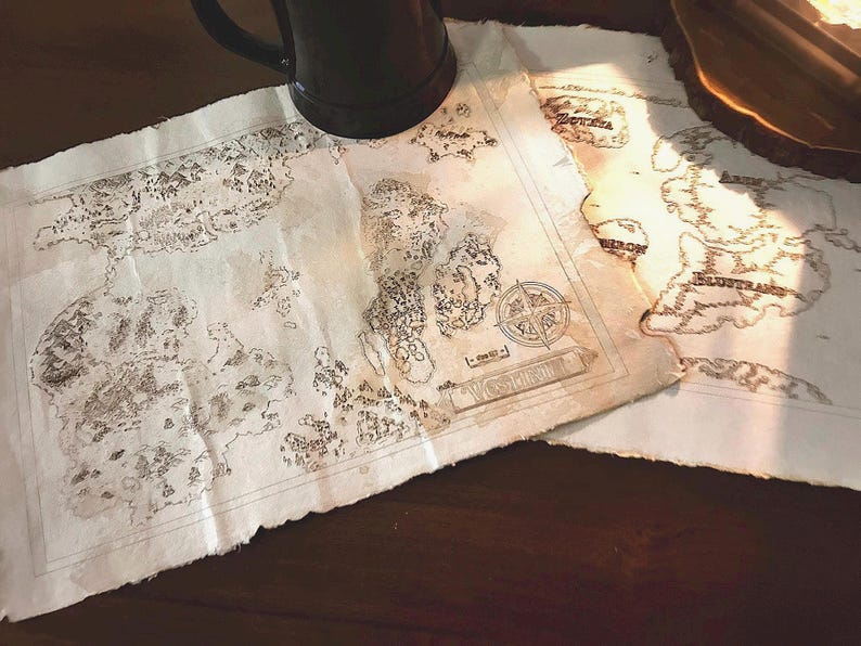 Custom D&D 5e Fantasy Map | Laser Engraved Masterpiece | TTRPG DM Gift ...
