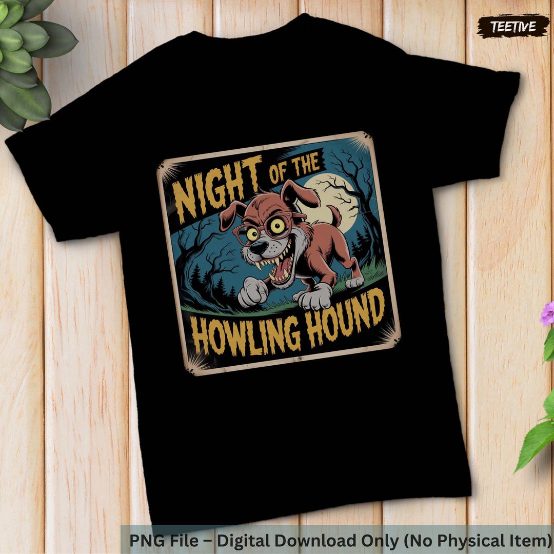 Howling Hound PNG, Seamless Overlay, Digital Paper (digital Download ...