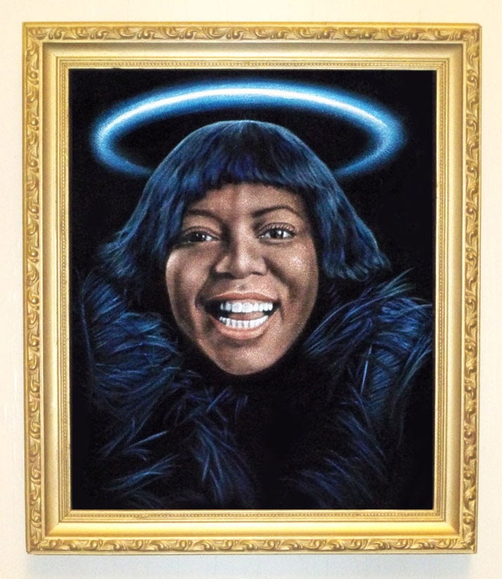 Bessie Smith Blues Black Velvet Painting Retro Realism Icon Portrait ...