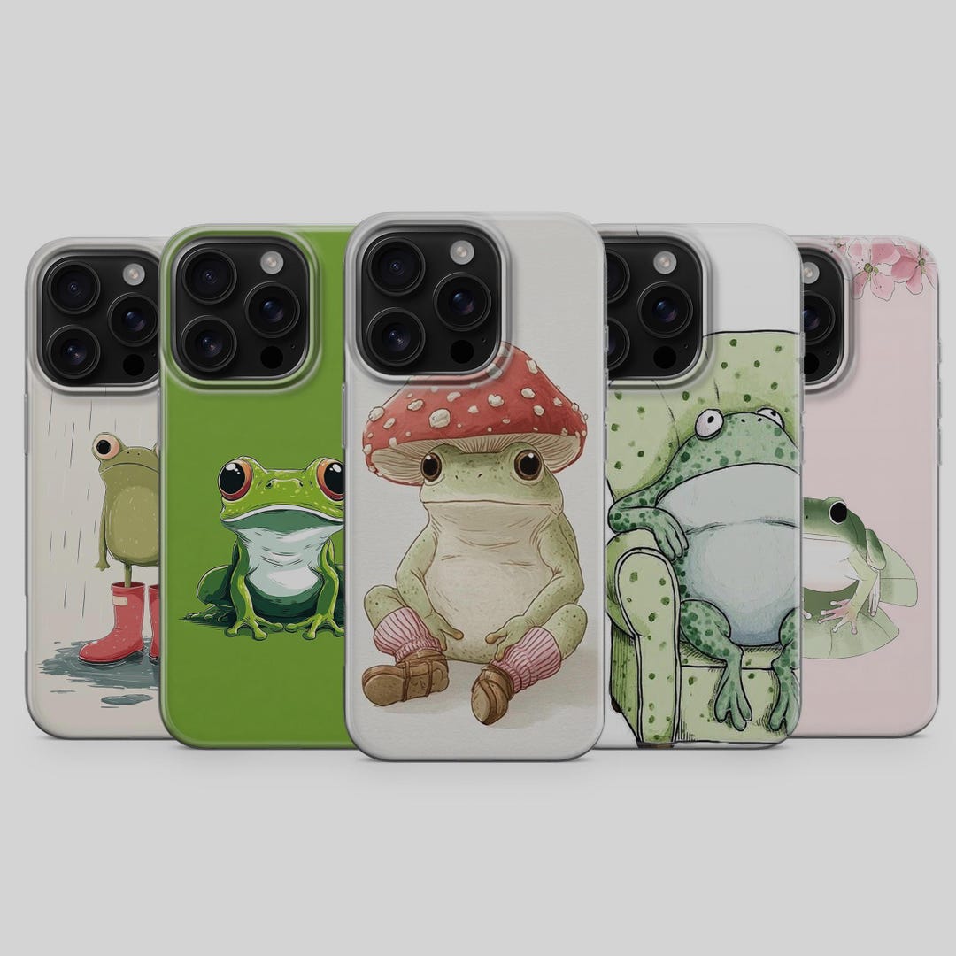 Froggy Quirks Phone Case Funny Art Cover for iPhone 17 Air 16 15 14 13 ...