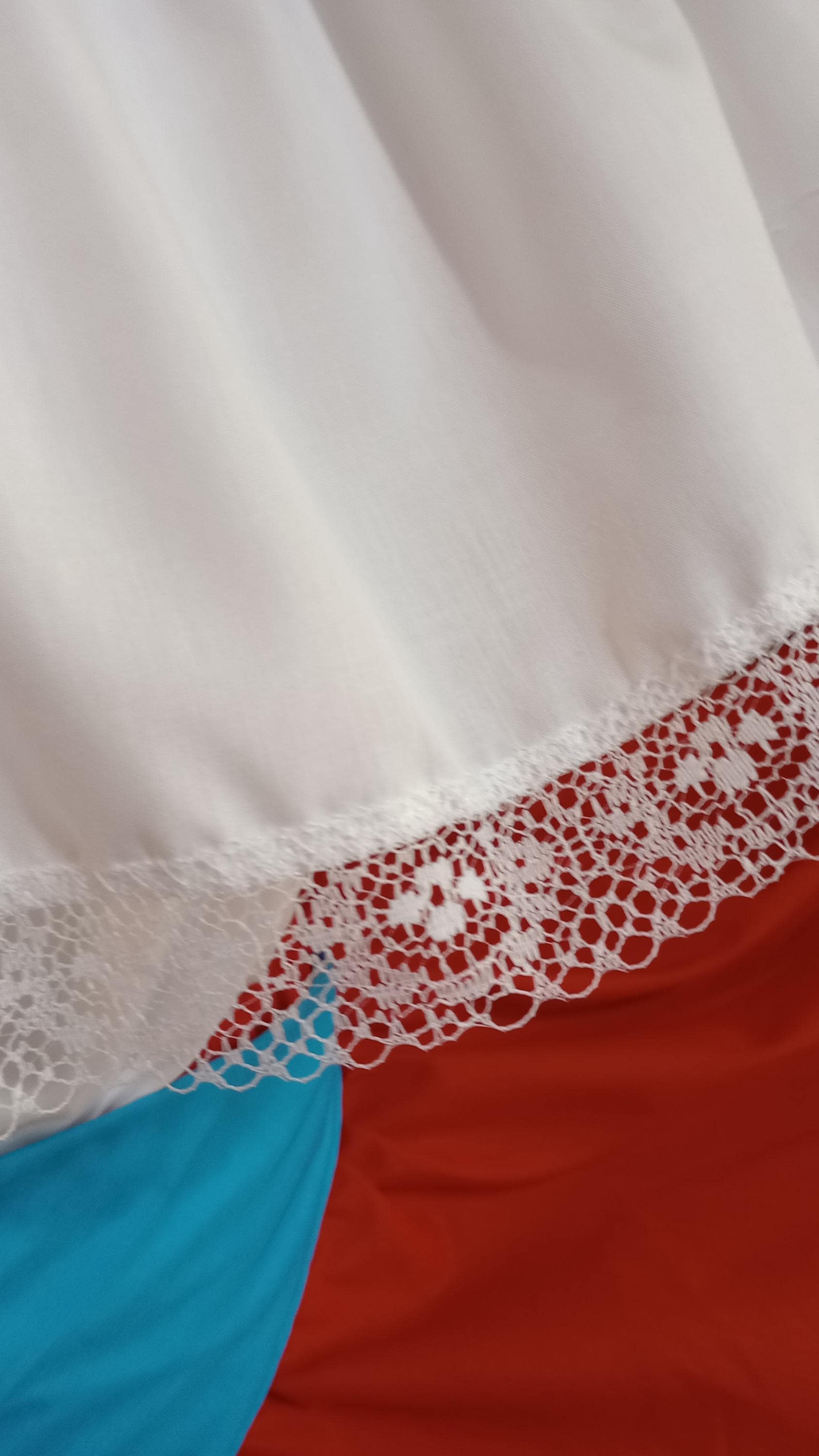 Plena, Bomba or Jibara Outfit. White Blouse, With Lace, Skirt, Waist ...