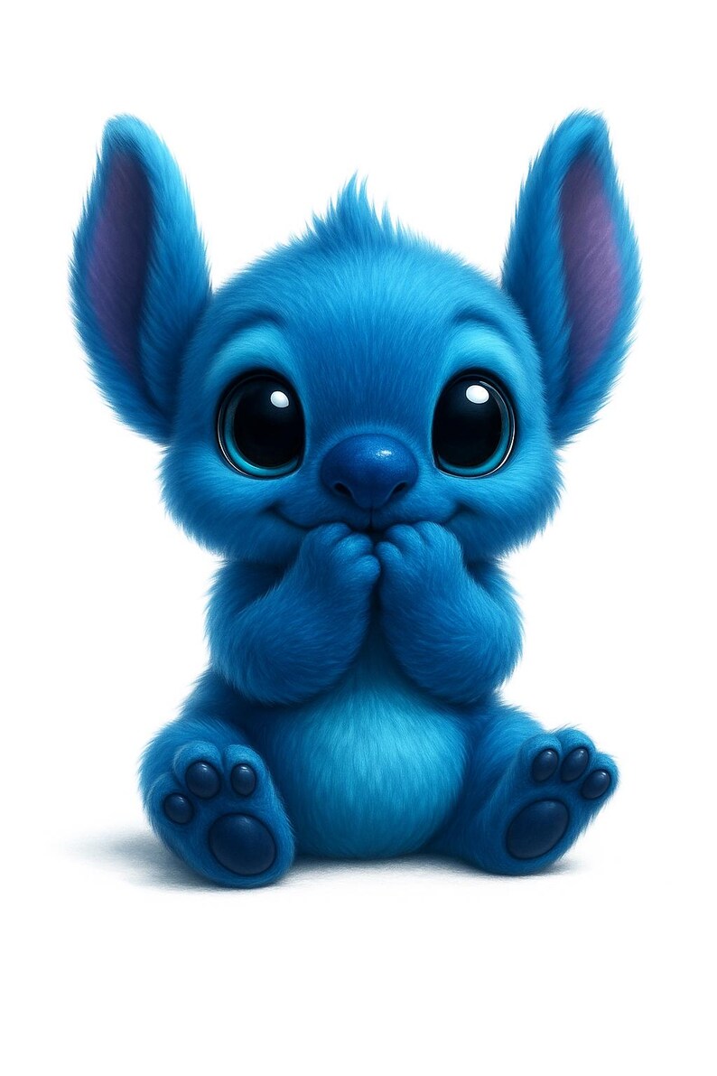 Cute Blue Furry Creature Clipart – Adorable Cartoon Animal PNG for ...