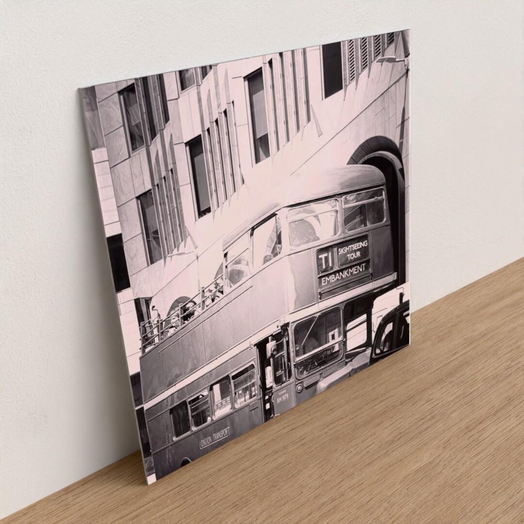 London Bus Art Print: Gallery Board Mounted Fine Art - 25x25cm - Etsy