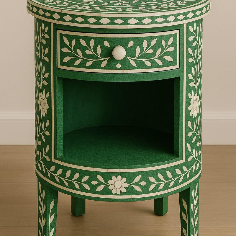 Bone Inlay End Table - Etsy
