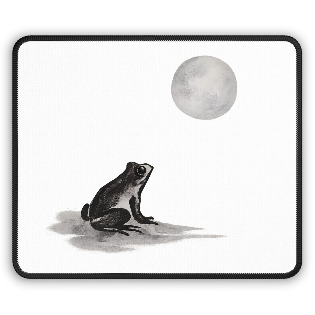 Moonlit Frog Gaming Mouse Pad, Minimalist Desk Accessory, Perfect Gift ...