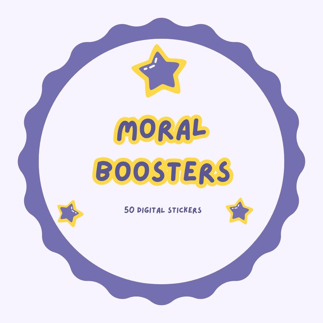 50 Digital Stickers - Moral Booster - Etsy