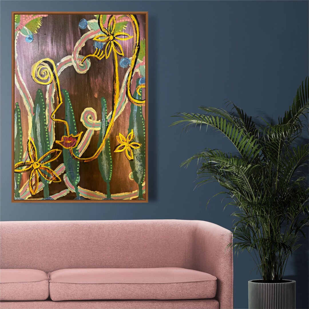 Artistic Wall Decor, Modern Home Art Print, Boho Rolled Poster ...