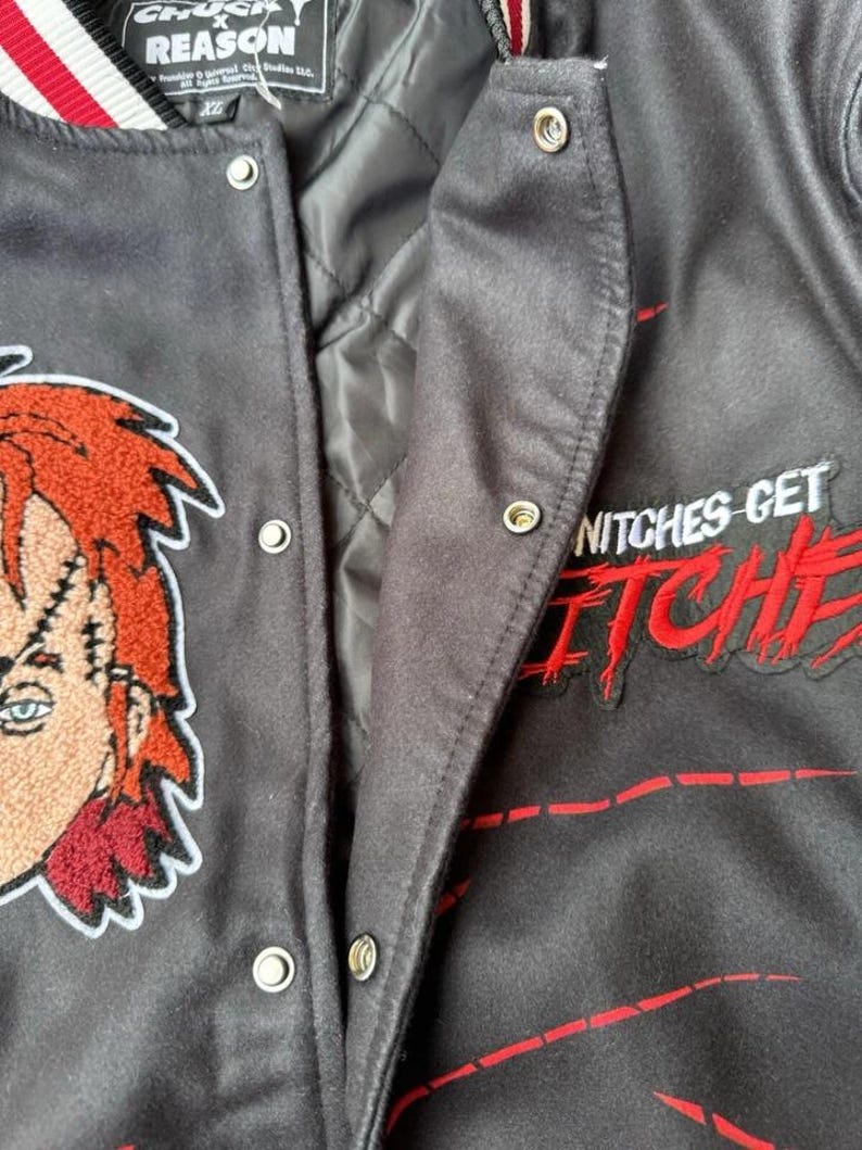 Chucky Varsity Jacket – Horror-inspired Wool Blend Bomber - Etsy