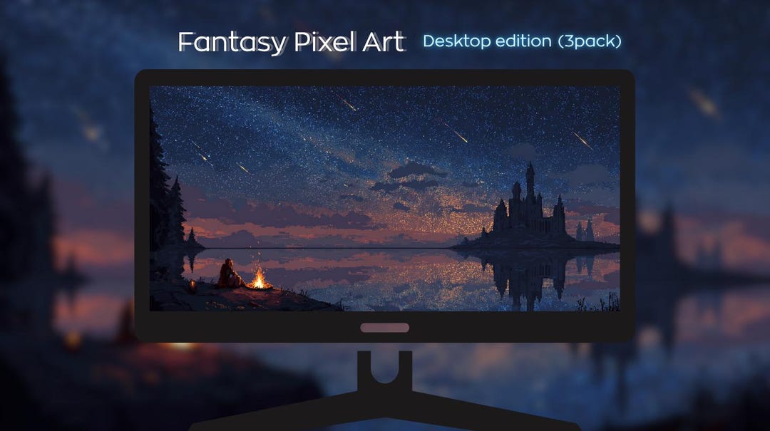 Fantasy Pixel Art | Ethereal Wallpapers for Desktop - Etsy