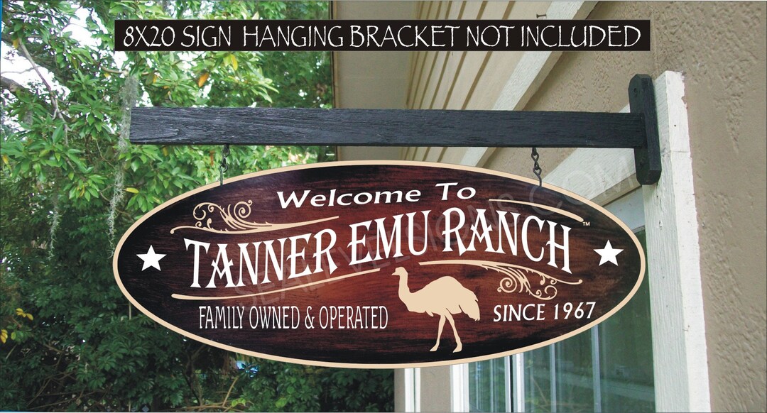 Emu Sign Emu Wall Decor Wall Art Emu Breeders Emu Ranch Gift Custom ...