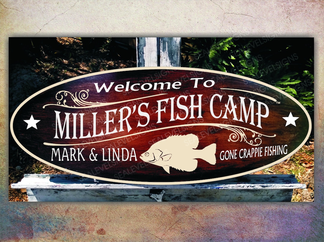 Crappie Fishing Fisherman Fish Camp Gift Family Name Custom ...