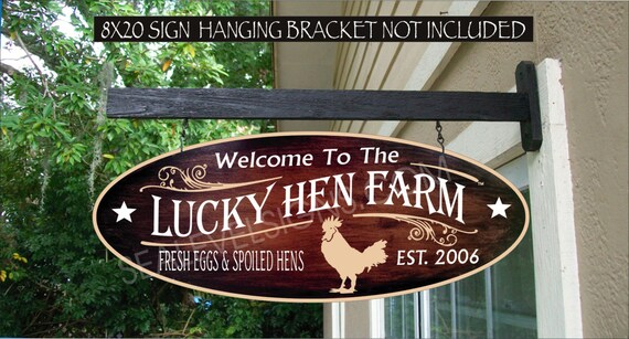 Personalized Chicken Farm Sign Chicken Kitchen Decor Chicken - Etsy