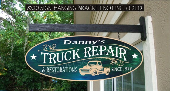 Personalized Garage Sign Custom Truck Repair Shop Sign Man - Etsy