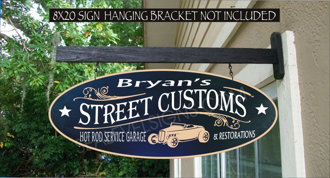 Street Customs Car Garage and Hot Rod Shop Speed Shop Street Rod Man ...