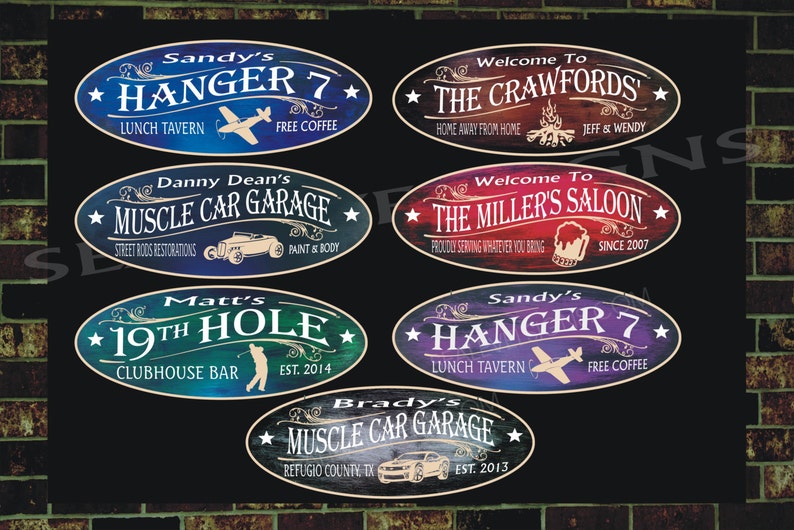 Bar Sign Beer Mugs Keg Tavern Pub Sign Gift Family Name Bar - Etsy