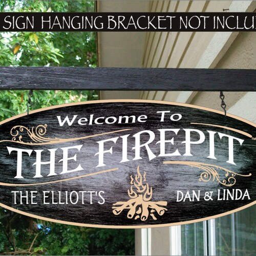 Camp Fire Camping Sign Custom Camping Sign Campfire Firepit - Etsy