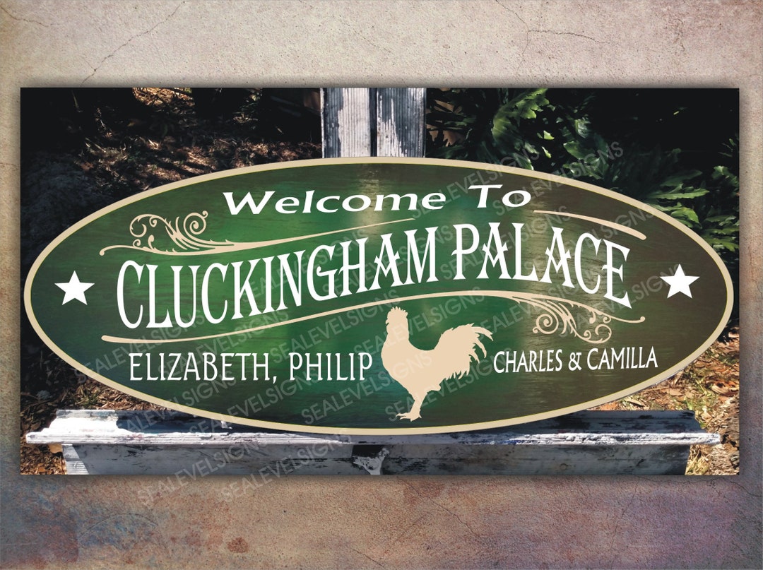 Rooster Cluckingham Palace Country Decor Chicken Farm Ranch Gift Family ...