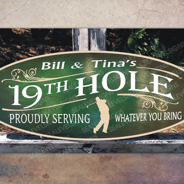 Personalized 19th Hole Signs - Etsy