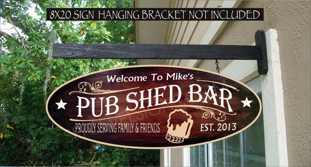 Pub Shed Drinking Man Cave BEER MUG Tavern Family Name Custom ...