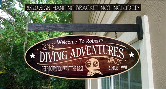 Scuba Diving Helmet Deep Sea Diver Sign Waterproof | Etsy
