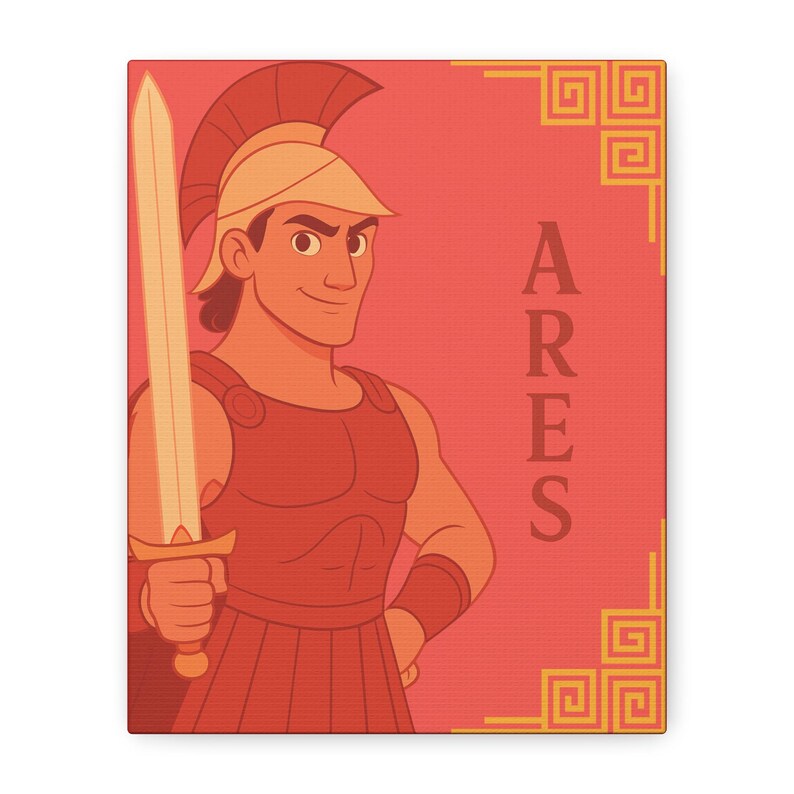 Ares Wall Art Print, DIGITAL Canvas Print for Home, God of War Theme ...