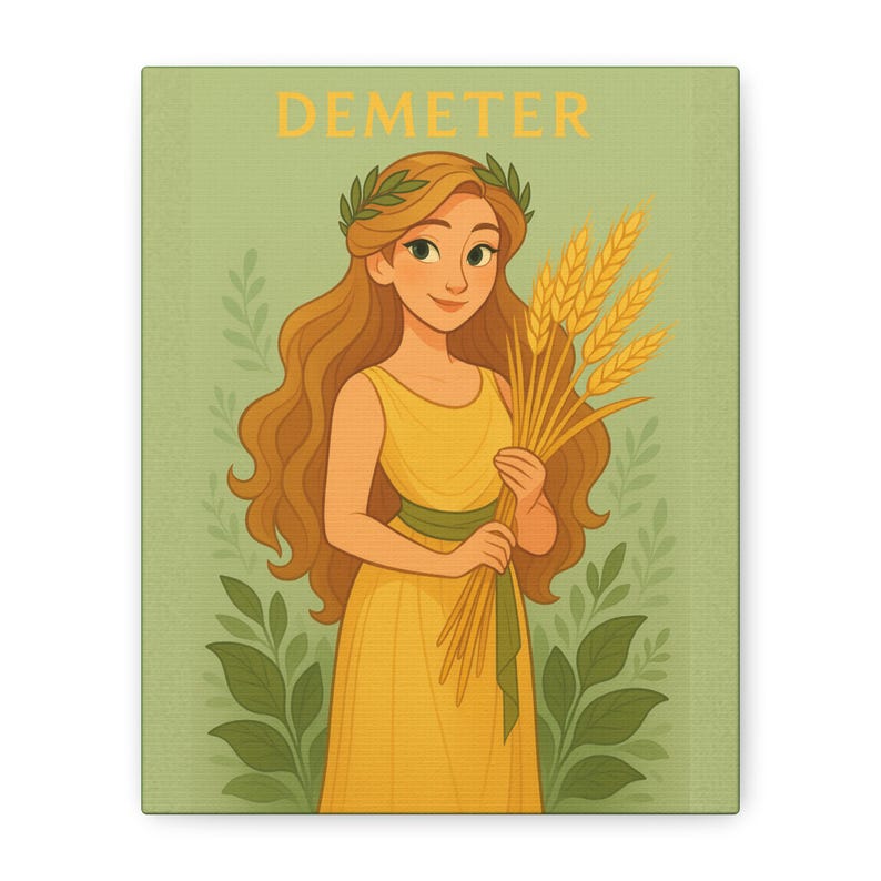 DIGITAL Animation-style Demeter Art Print - Greek Goddess of Harvest ...