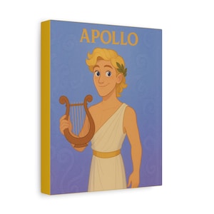 Animation-style Apollo Art Print - Greek God of Music & Sun | Mythology ...